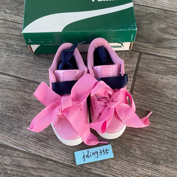 Puma | Shoes | Barbie Puma Heart Patent Ps Pink Girls | Poshmark